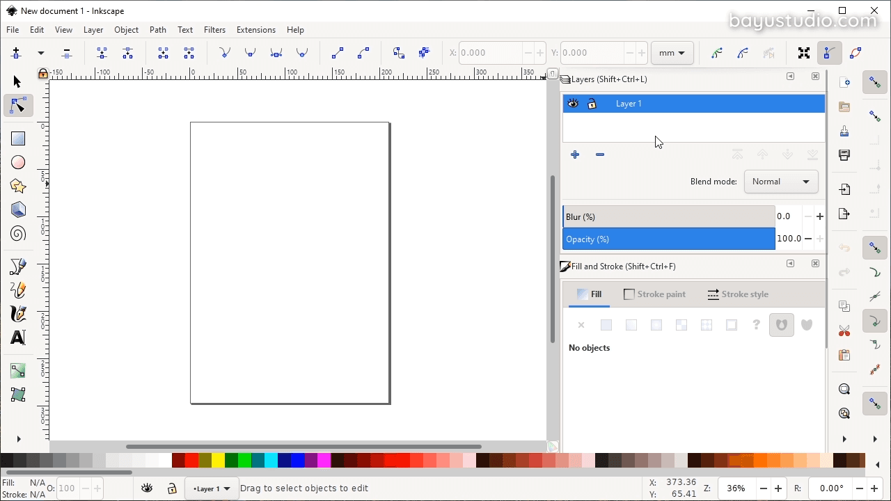 Tutorial Inkscape Part 2: Tampilan UI & Eksplorasi Awal - Bayu Studio