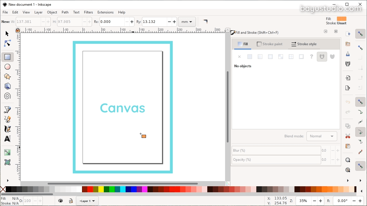 Tutorial Inkscape Part 2: Tampilan UI & Eksplorasi Awal - Bayu Studio