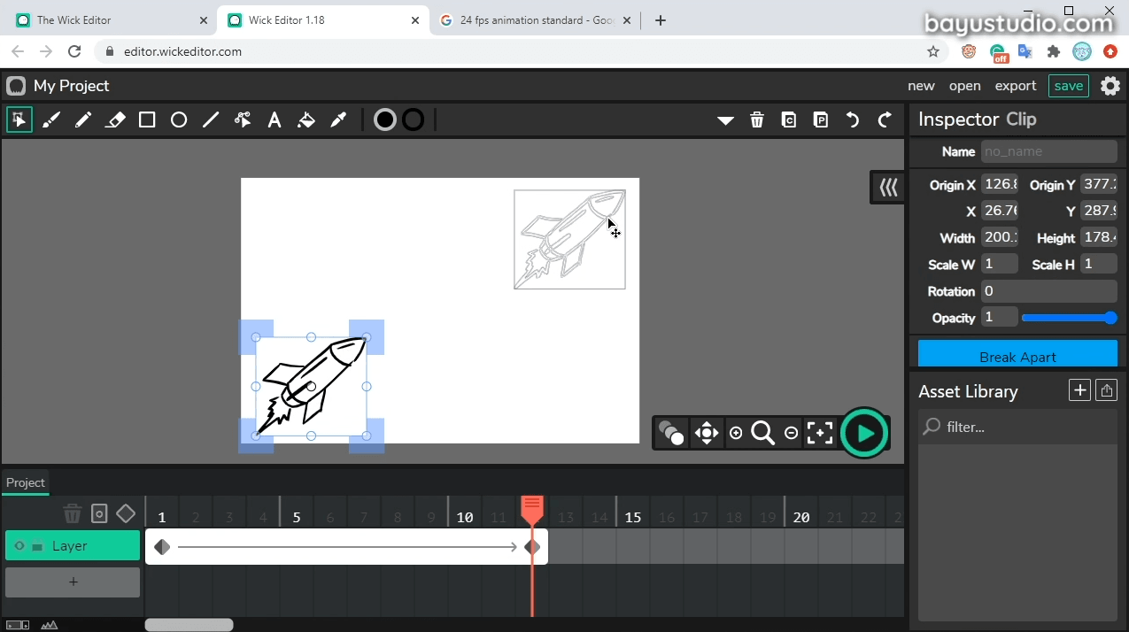 Animasi dengan Wick Editor - Bayu Studio