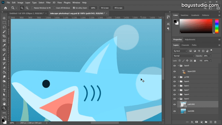 Inkscape & Photoshop #1: Convert SVG to PSD with Editable Vector - Bayu ...